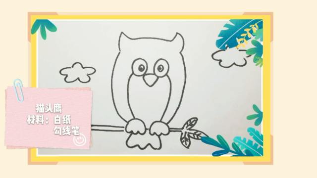 猫头鹰简笔画怎么画，怎么画猫头鹰简笔画 百度经验